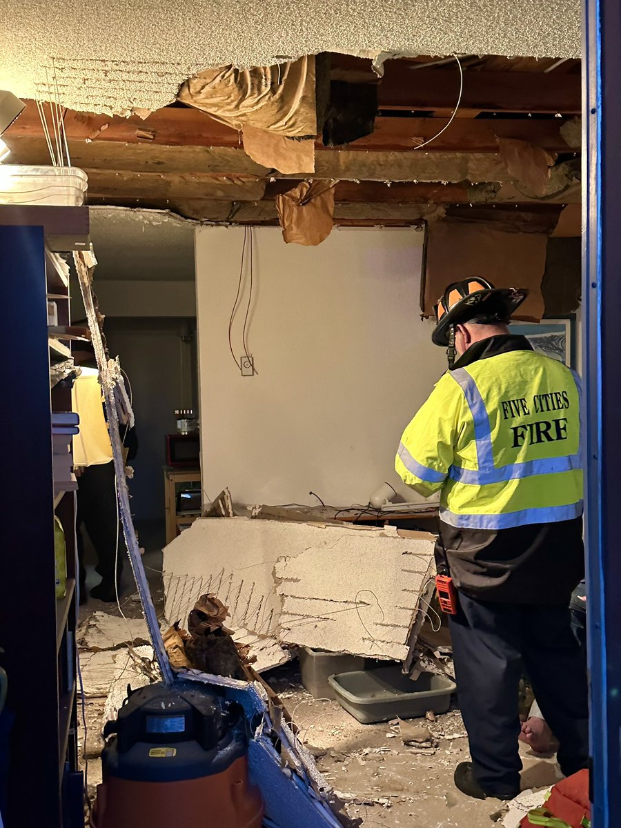 Grover Beach roof partially collapses, displacing residents