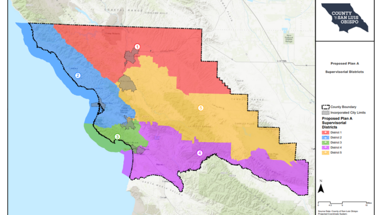 SLO County adopts redistricting Map A