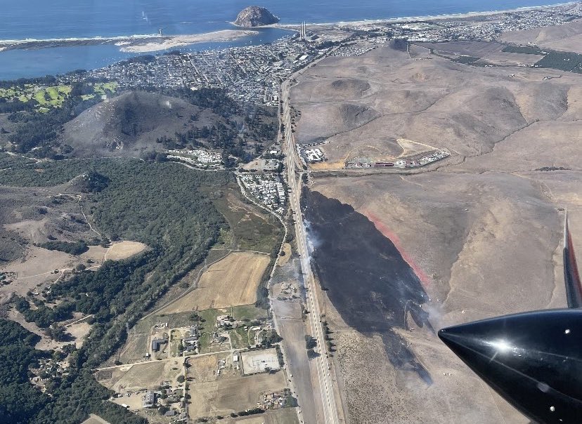 Fire burns nearly 50 acres along Highway 1 near Morro Bay