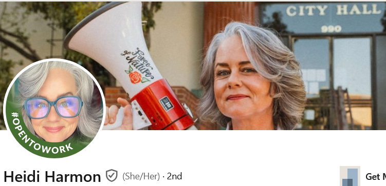 Where is former San Luis Obispo Mayor Heidi Harmon?