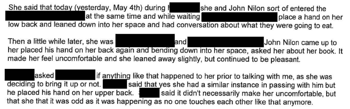 SLO County administrator touched women first week on the job