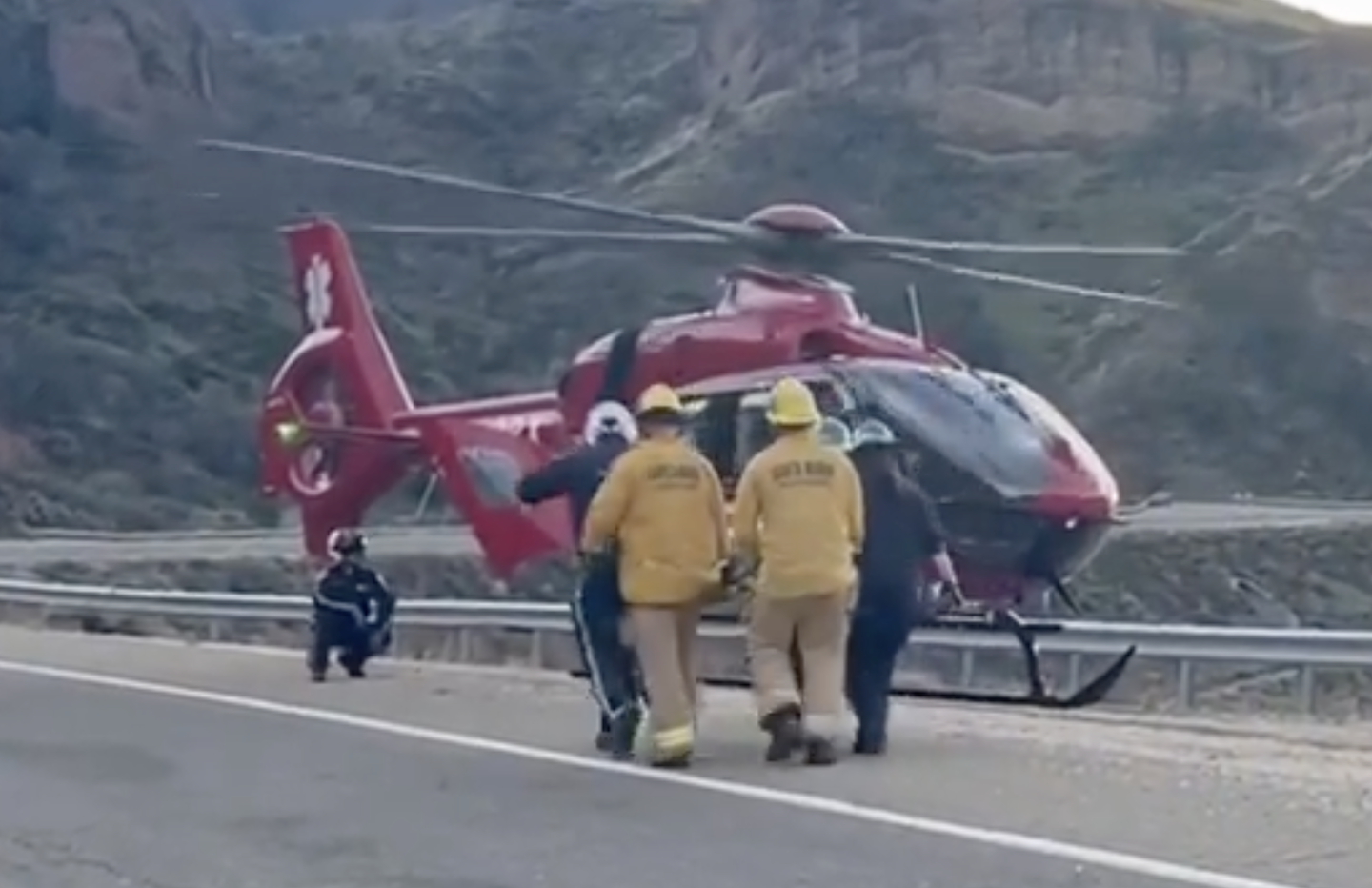 Driver airlifted after crashing car on Highway 166