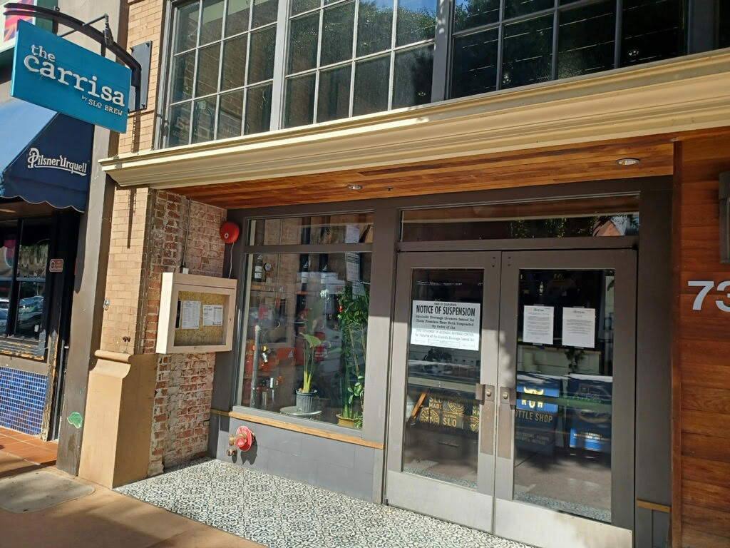 Carrisa by SLO Brew temporarily loses liquor license, again