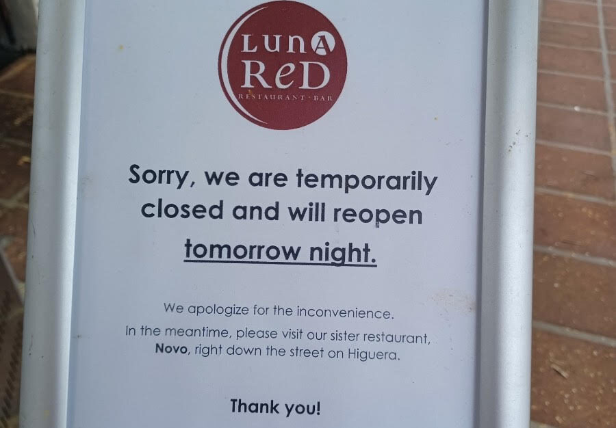 Norovirus outbreak temporarily closes Luna Red Restaurant