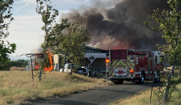 Fire damages home in rural Templeton